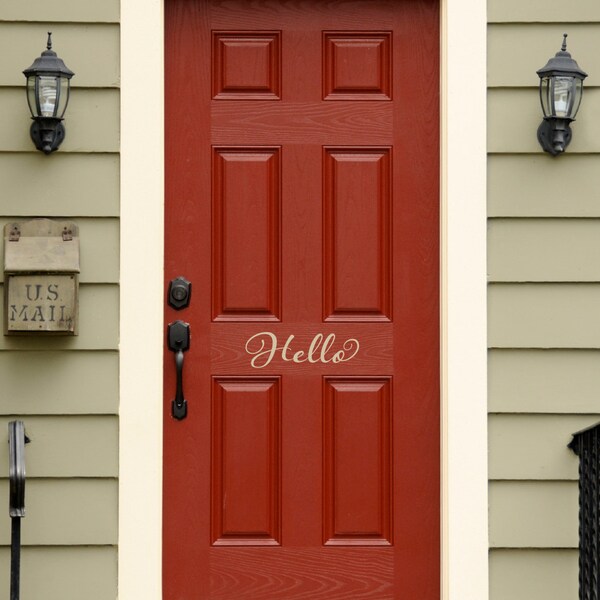 Hello Decal for Front Door - Etsy