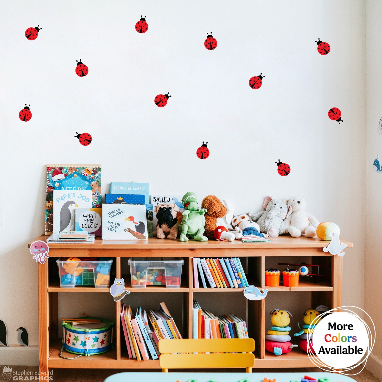 Ladybug Decals Set of 12 Ladybugs Ladybirds Wall Sticker - Etsy