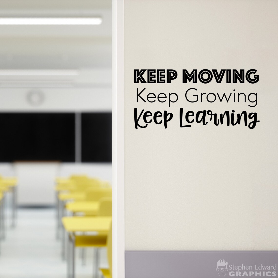 Keep Learning Decal Teacher Classroom Decor School Wall - Etsy
