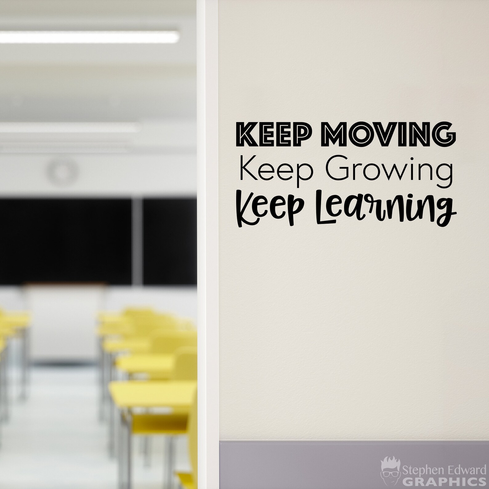 Keep Learning Decal Teacher Classroom Decor School Wall | Etsy