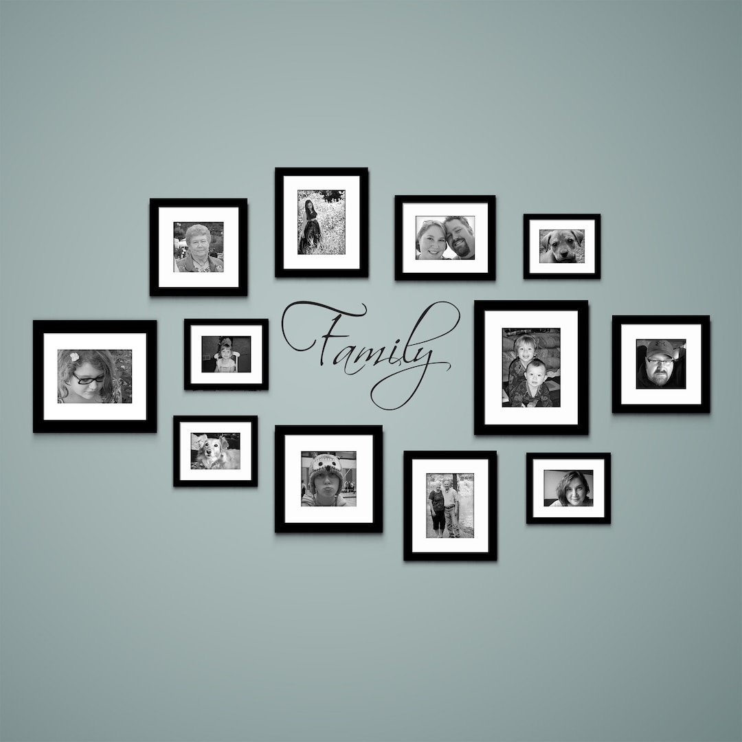 Family Script Decal | Gallery Wall Decor - Etsy