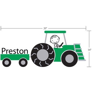 Tractor Wall Decal - Personalized Name Farm Decal - Farmer Decor ...