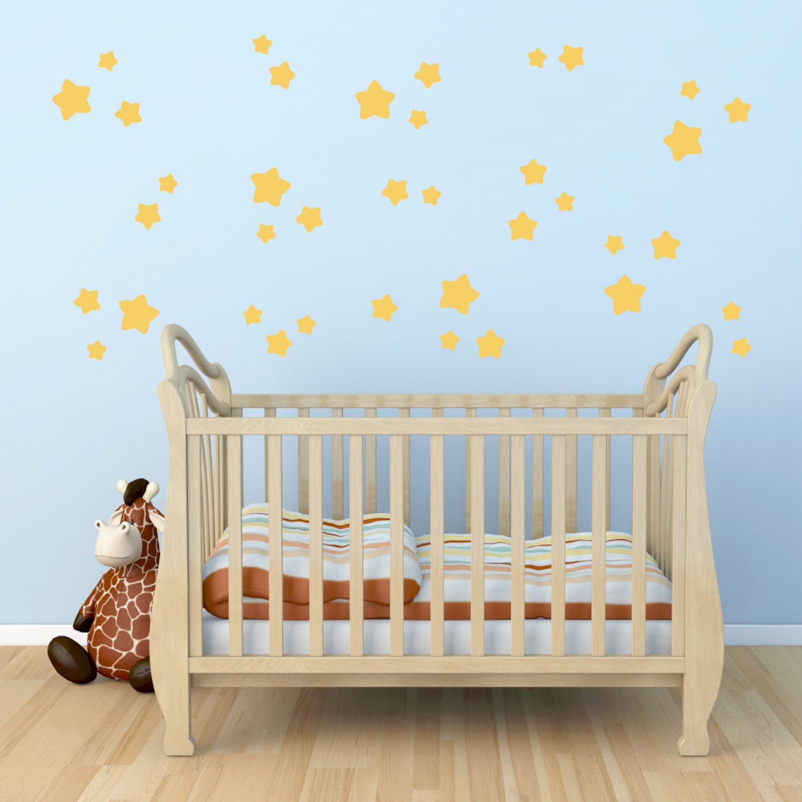 Twinkle Star Wall Decal Set of 38 Stars Star Wall Stickers | Etsy