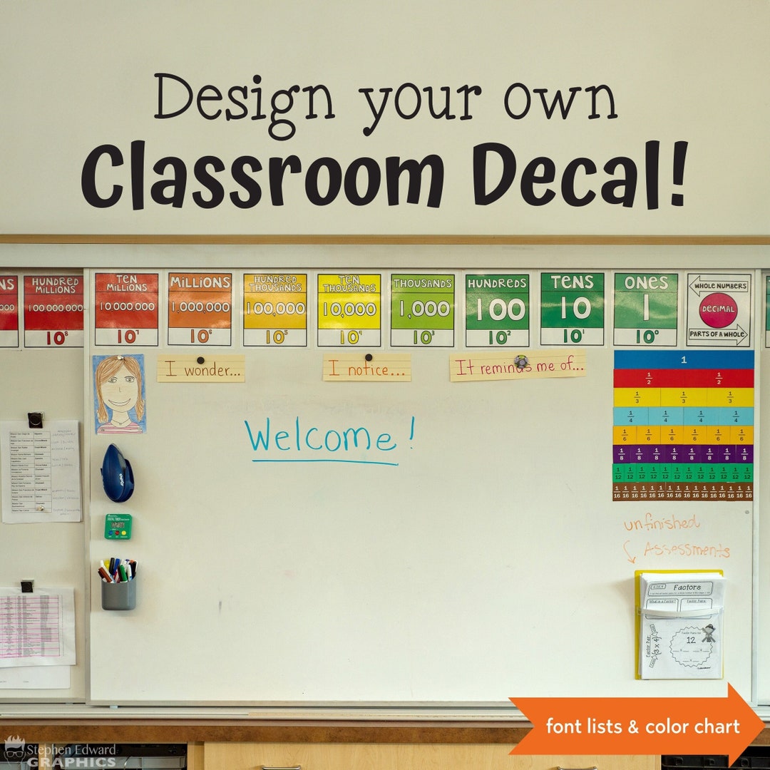 Design Your Own Classroom Decal School Wall Art Create Your Own Decal ...