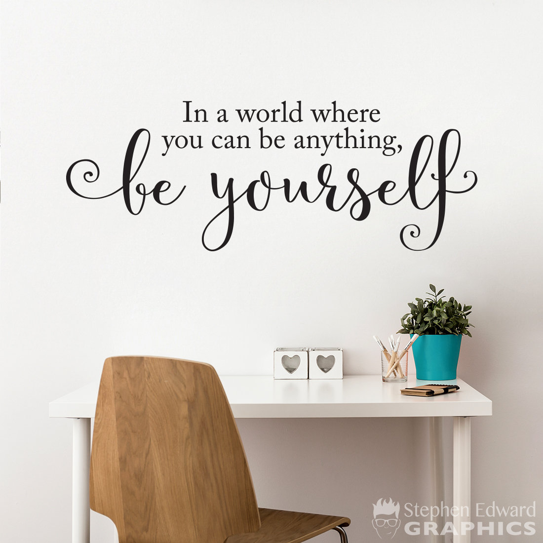 Be Yourself Quote Vinyl Wall Decal - Etsy