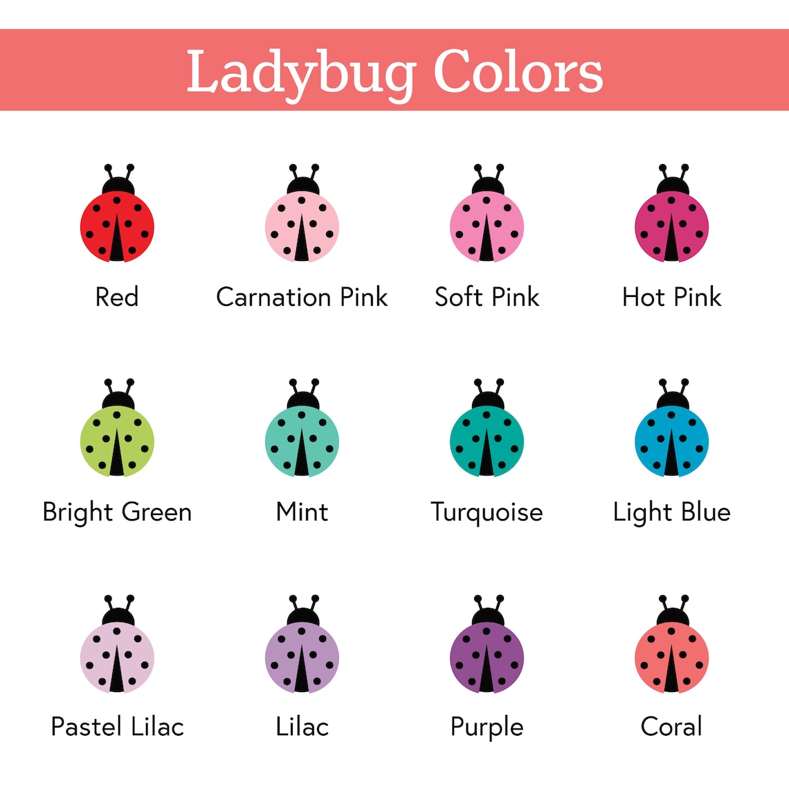 Ladybug Decals Set of 12 Ladybugs Ladybirds Wall Sticker - Etsy