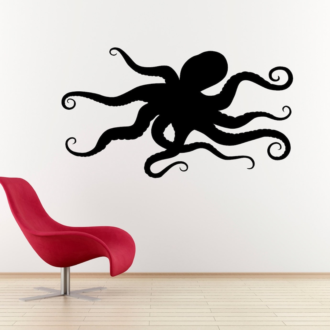 Octopus Decal | Ocean Decor | Octopus Vinyl Wall Art - Etsy