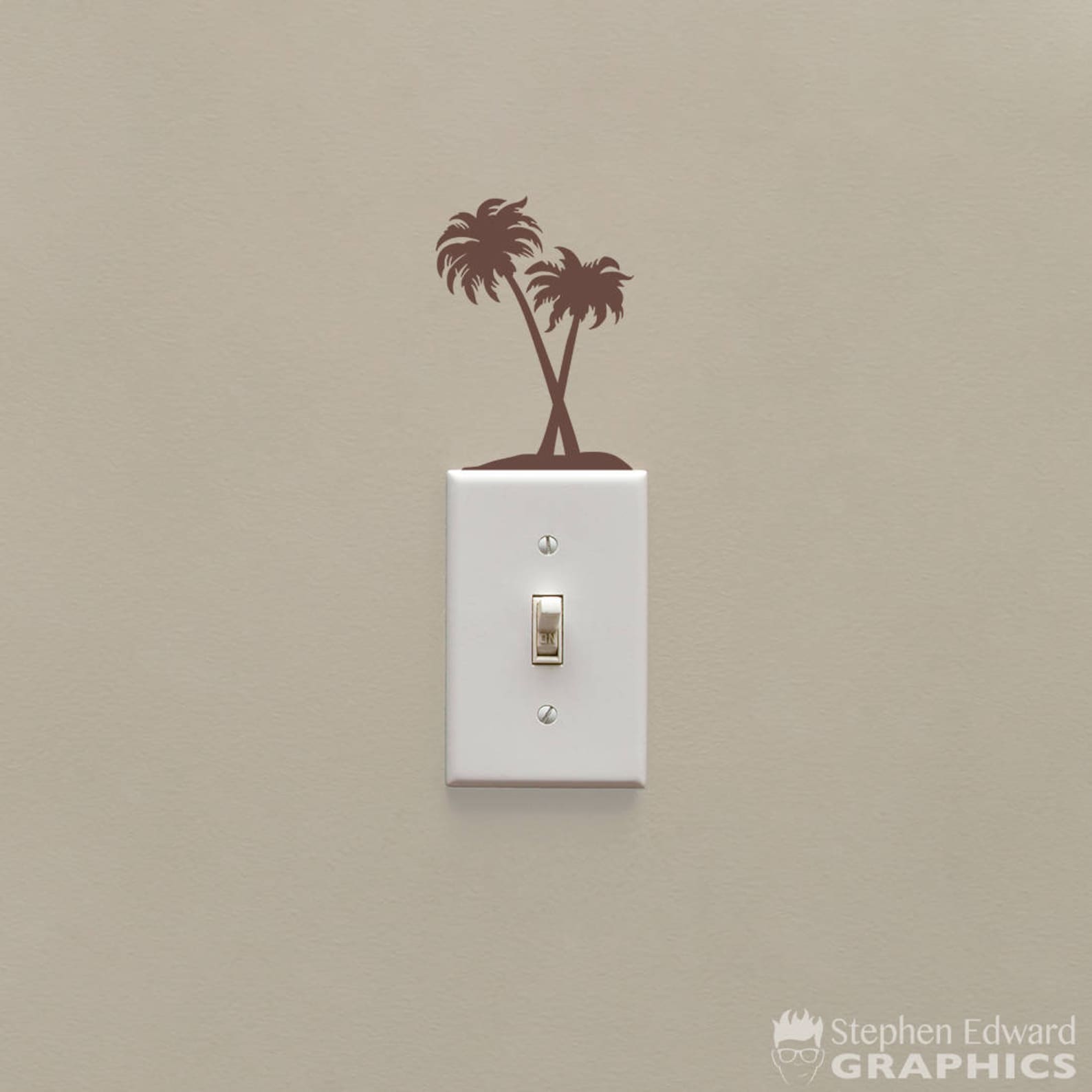 Palm Tree Light Switch Decal Lightswitch Tropical Decal | Etsy