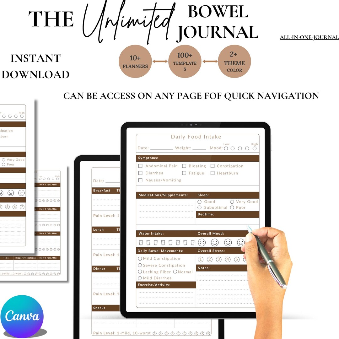 Bowel Tracker App Digital Bowel Log IBS Digital Journal Gut Health ...