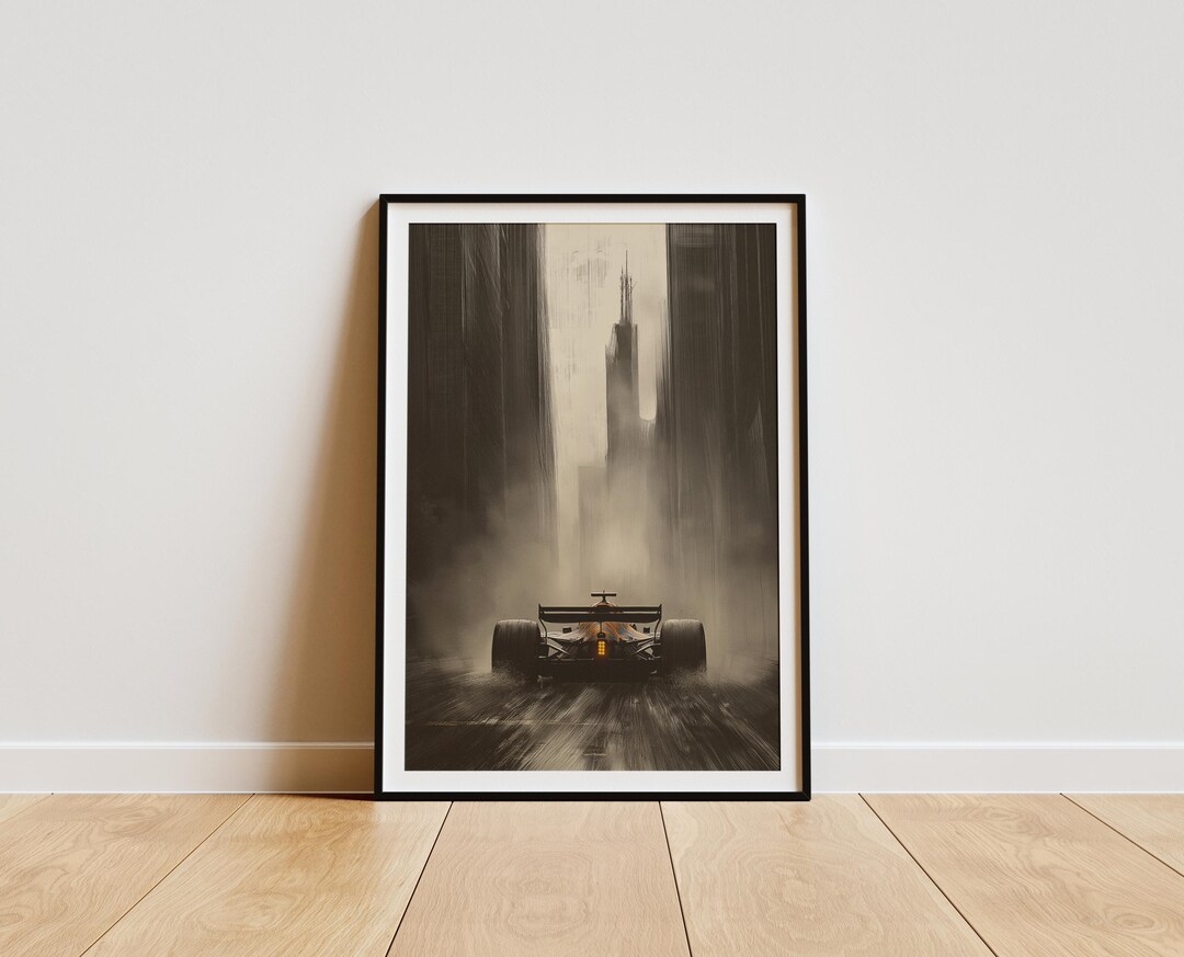 Abstract F1 Race Car Print, Digital Download Wall Art, Grand Prix ...