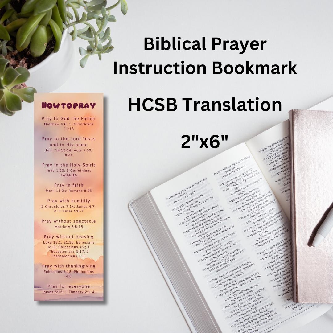 How to Pray Printable Bible Bookmark, Scripture Quote Downloadable Book ...