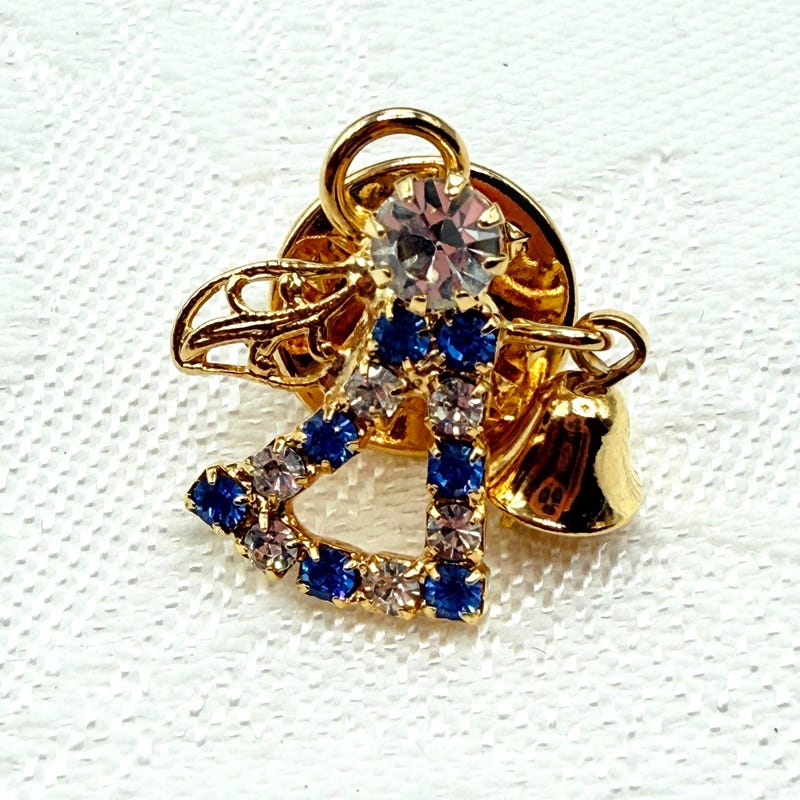 Vintage Rhinestone Angel - Etsy
