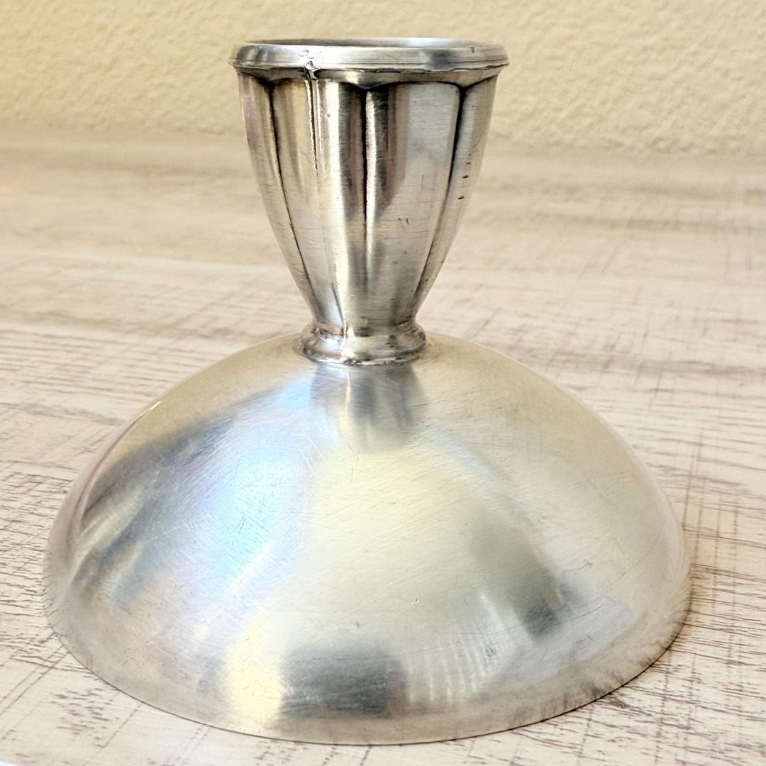 Vintage Oneida Silversmith Silver Plated Candle Holder W/ Fluted Top ...