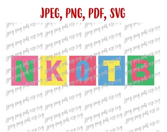 VINTAGE, Nkotb Names, NKOTB New Kids on the Block Digital File Download ...