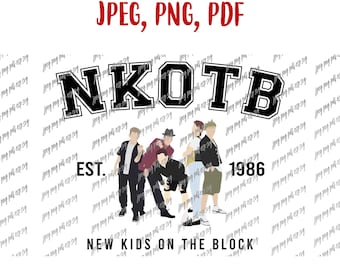 VINTAGE, Nkotb Names, NKOTB New Kids on the Block Digital File Download ...