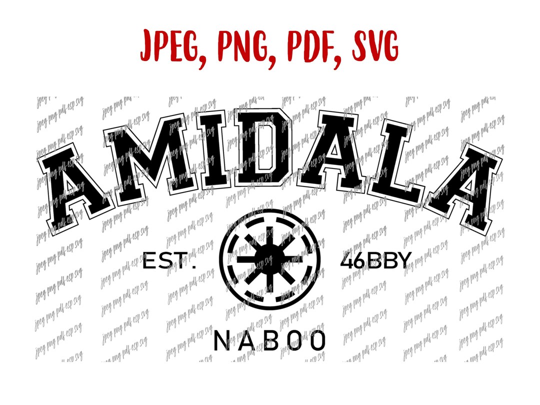 Amidala Svg Star Wars Queen Amidala Digital File Download Svg, Jpeg ...