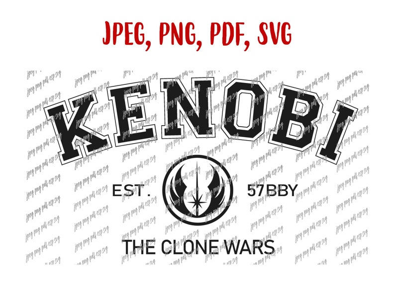 Obi-wan Kenobi Svg Darth Obi-wan Kenobi Star Wars Digital File Download ...