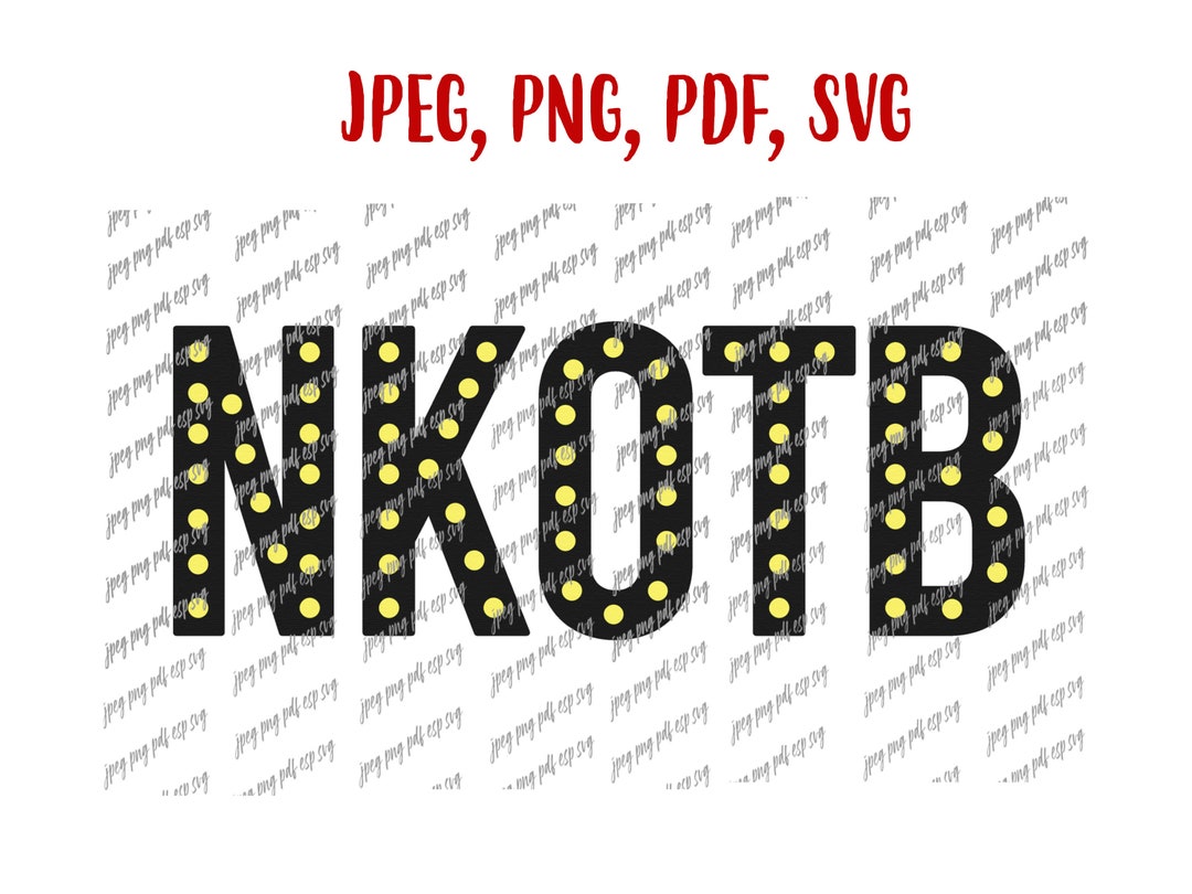 NKOTB New Kids on the Block Digital File Download Jpeg, Png, Pdf, Svg ...