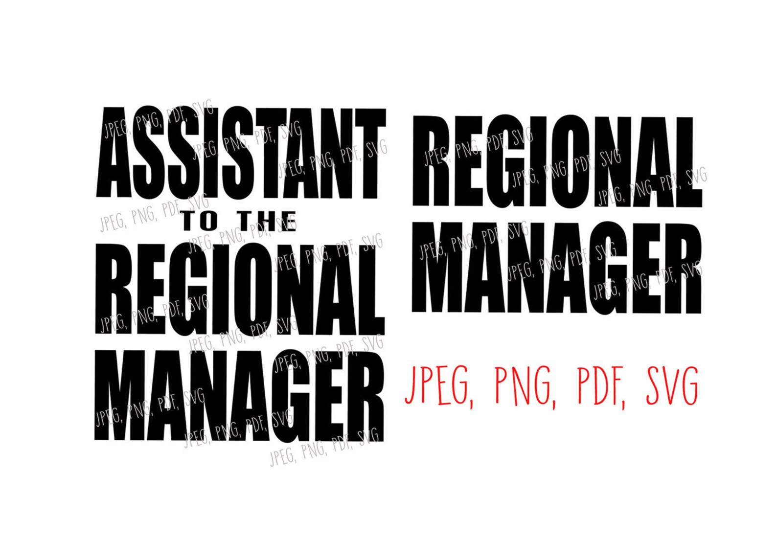 Assistant to the Regional Manager & Regional Manager Svg the - Etsy