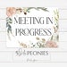 Meeting in Progress Printable Sign- Instant Download - Printable Sign ...