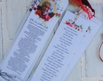 Memorial Bookmarks | Etsy