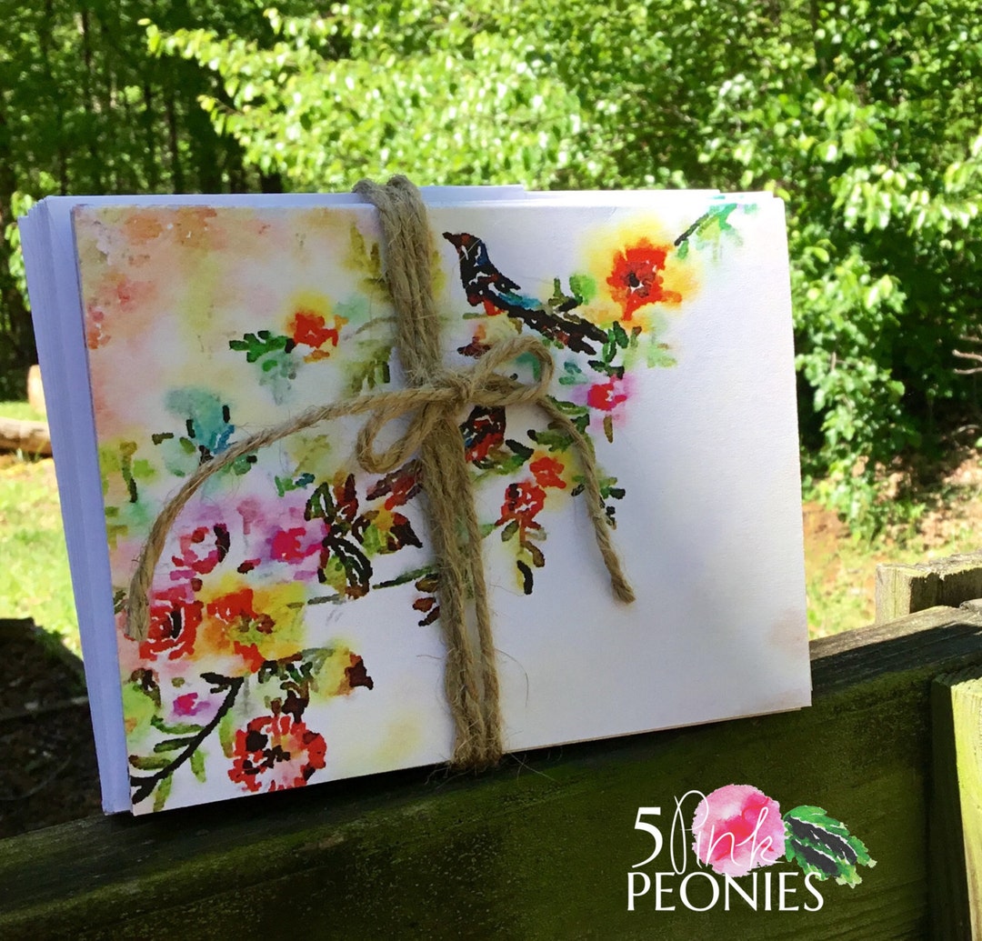 Note Cards - Blank Cards - Birds - Bird Note Cards - Handmade Cards - Etsy