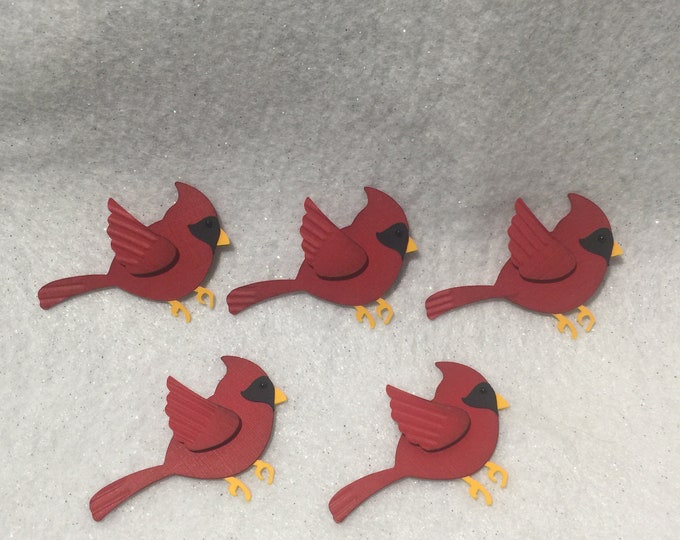 Cardinal Paper Pieced Scrapbook DIY Embellishments - Etsy