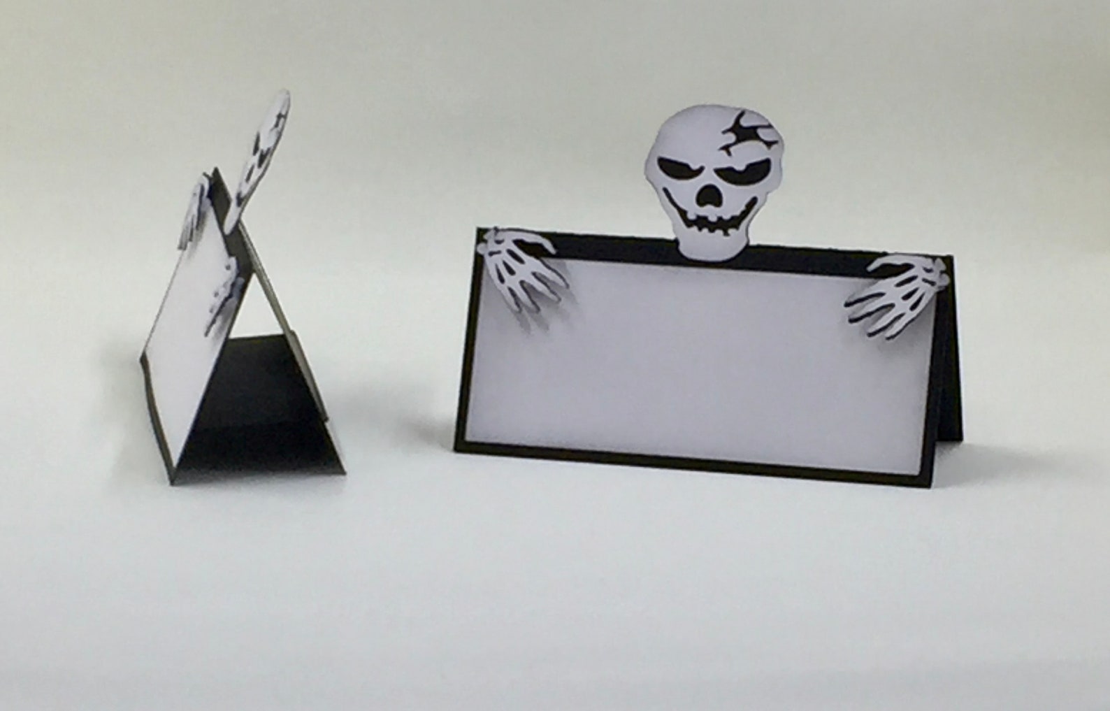 Halloween Skull Skeleton Table Place Cards - Etsy