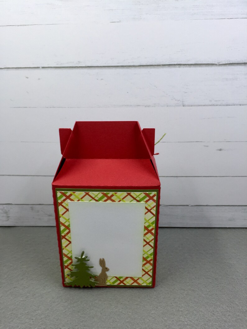 Decorated Die Cut Gable Gift Box Pine Tree Moose Bunny - Etsy