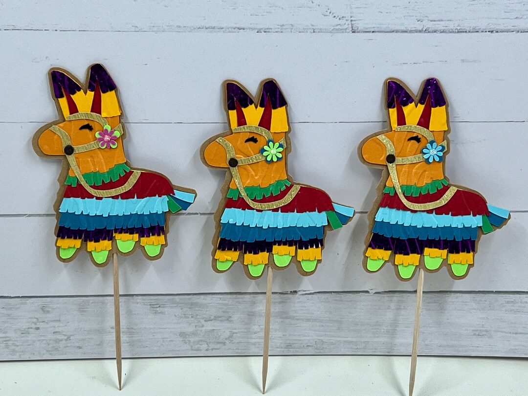 Piñata Cupcake Toppers Set of 12 - Etsy