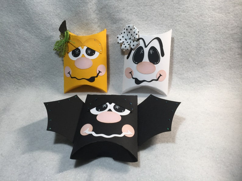 Halloween Ghost Pumpkin Bat Pillow Box - Etsy