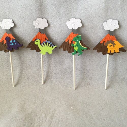 Volcano Cupcake Toppers | Etsy