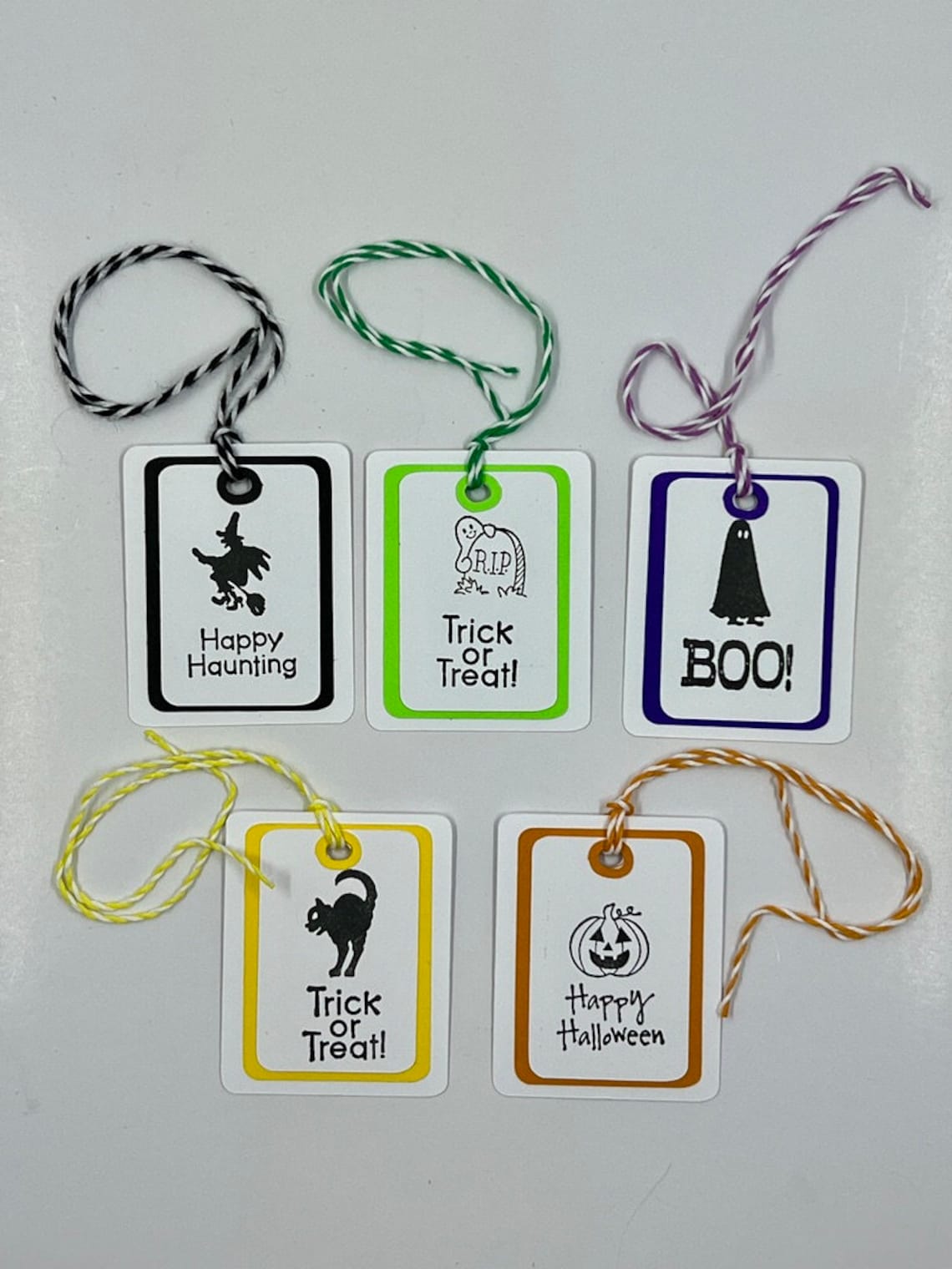 Halloween Hand Stamped Mini Gift Tags - Set of 10 Choice of Designs - Etsy