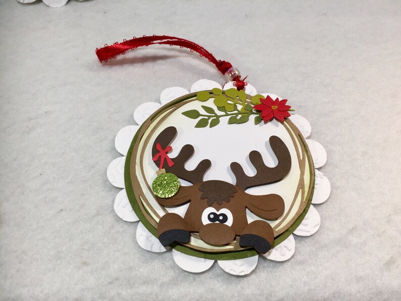 Choice of Santa or Reindeer Holiday Ornament | Etsy