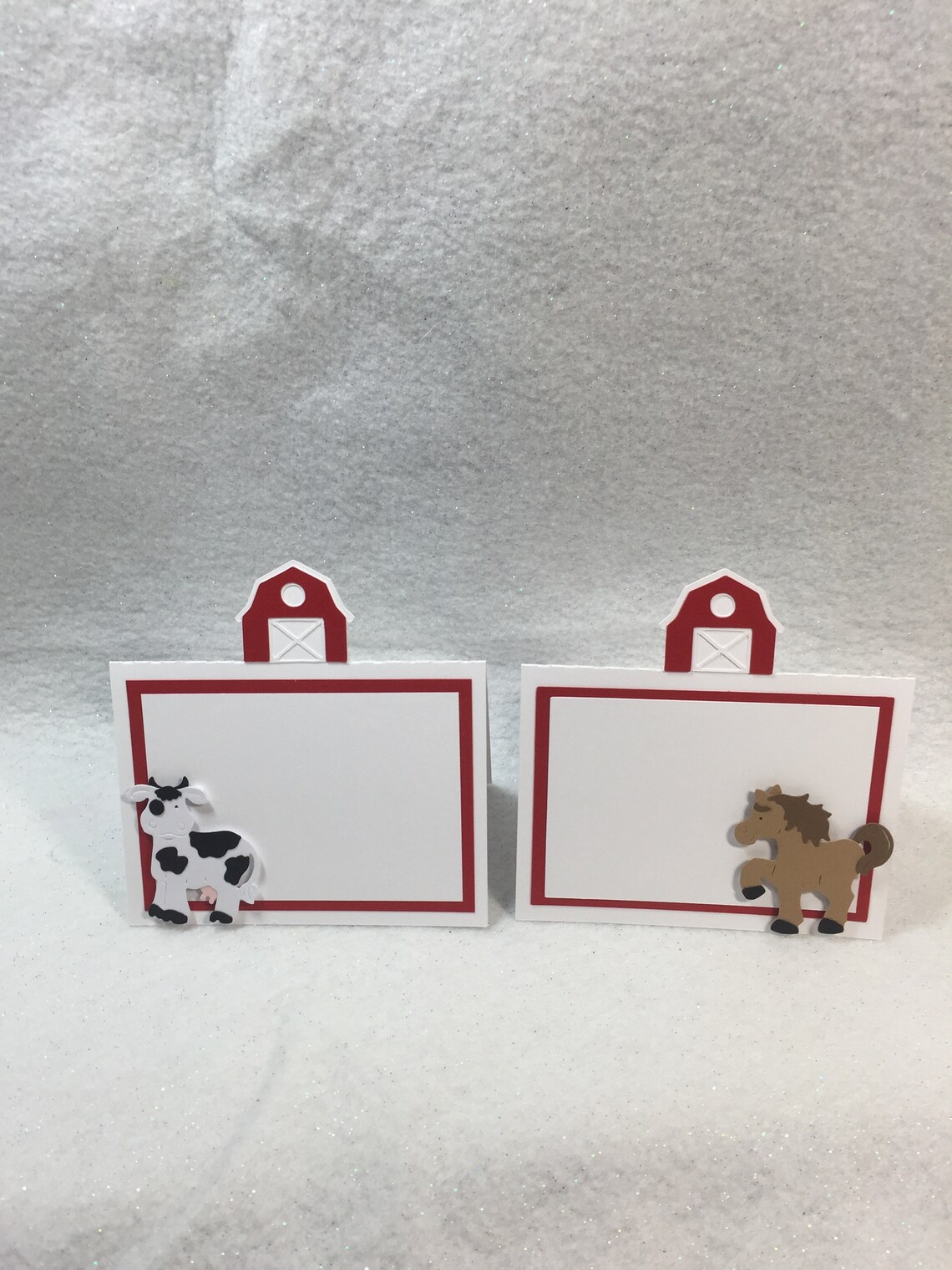 Farm Barn Animal Chicken Pig Horse Cow Sheep Duck Place Card | Etsy