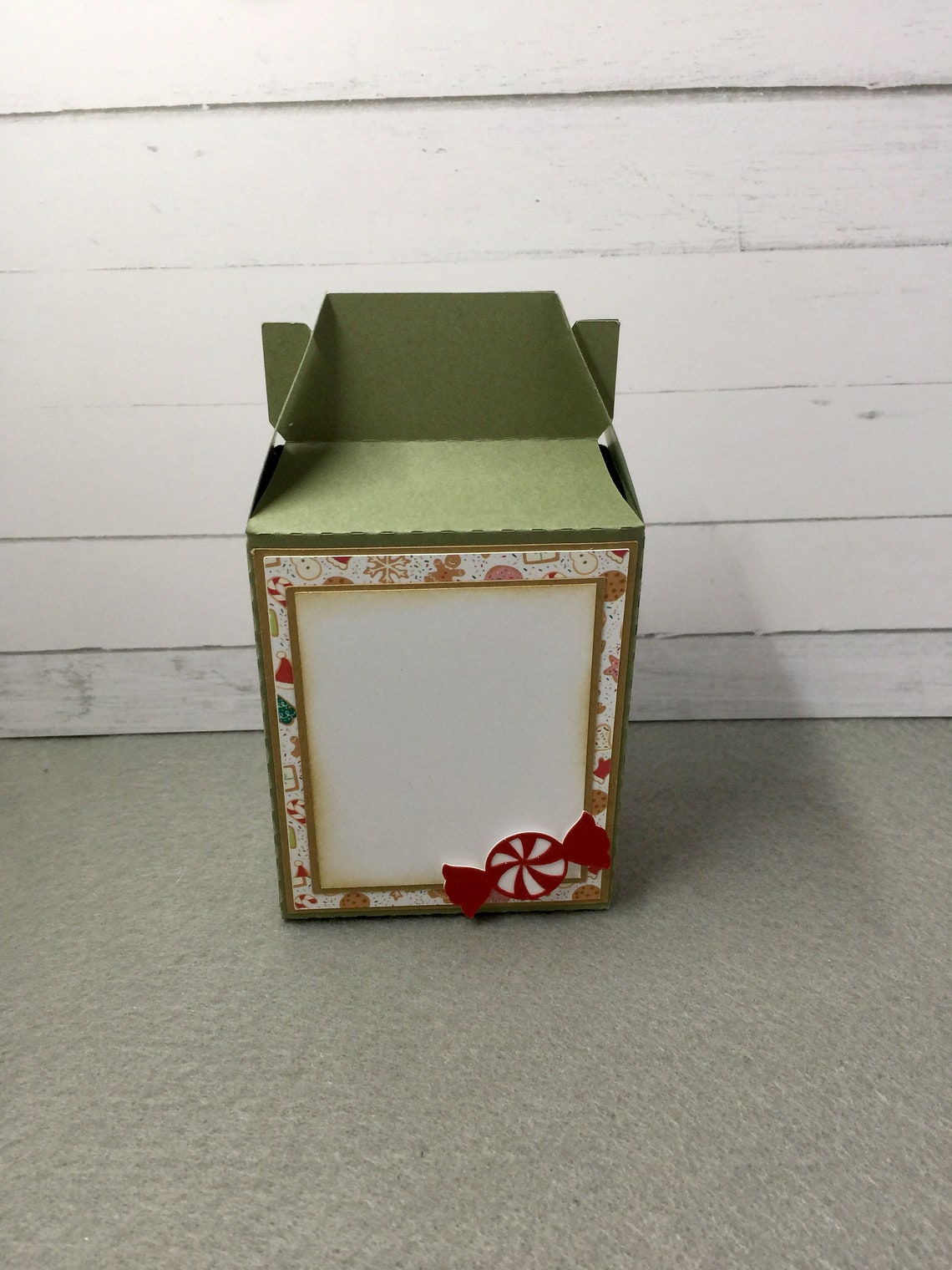 Decorated Die Cut Gable Gift Box Gingerbread Choice of Boy or - Etsy