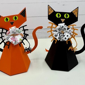 Cat Treat Box Halloween Die Cut - Set of 2 - Etsy