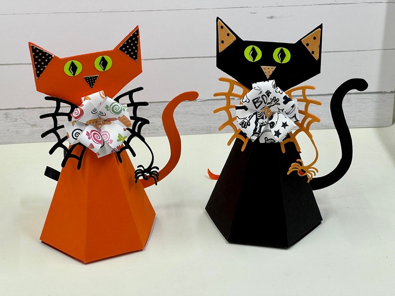 Cat Treat Box Halloween Die Cut - Set of 2 - Etsy