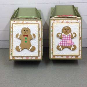Decorated Die Cut Gable Gift Box Gingerbread Choice of Boy or Girl - Etsy