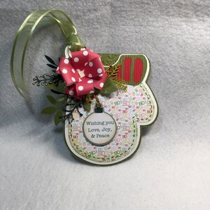 Holiday Mitten Gift Card Holder Tag Novelty Print Paper Bow Foliage - Etsy