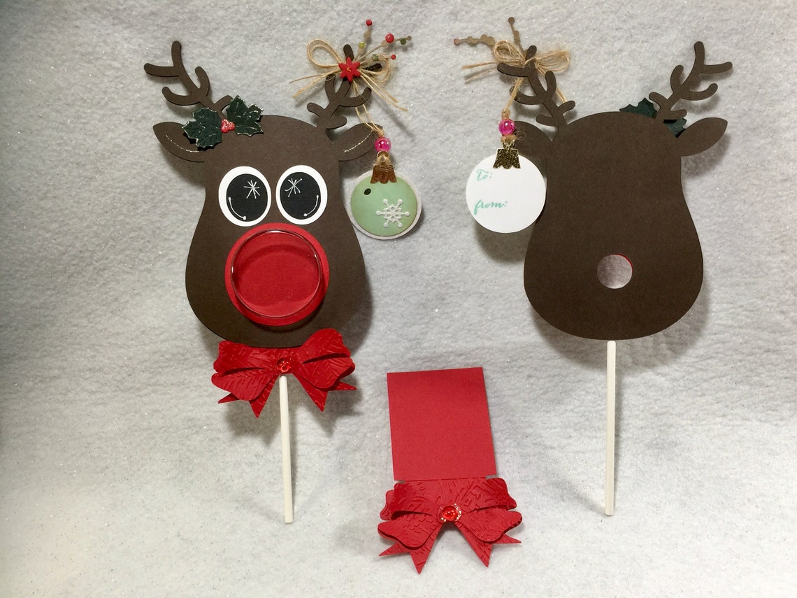 Reindeer Treat Box Sucker Style Candy Dispenser - Set of 2 - Etsy