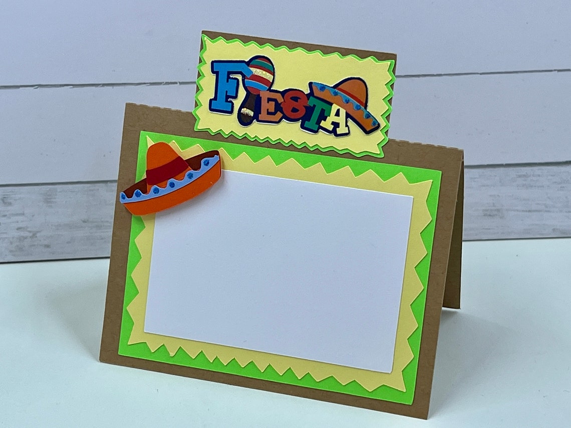 Fiesta Cinco De Mayo Sombrero Gourd Shaker Place Card Food Card - Etsy