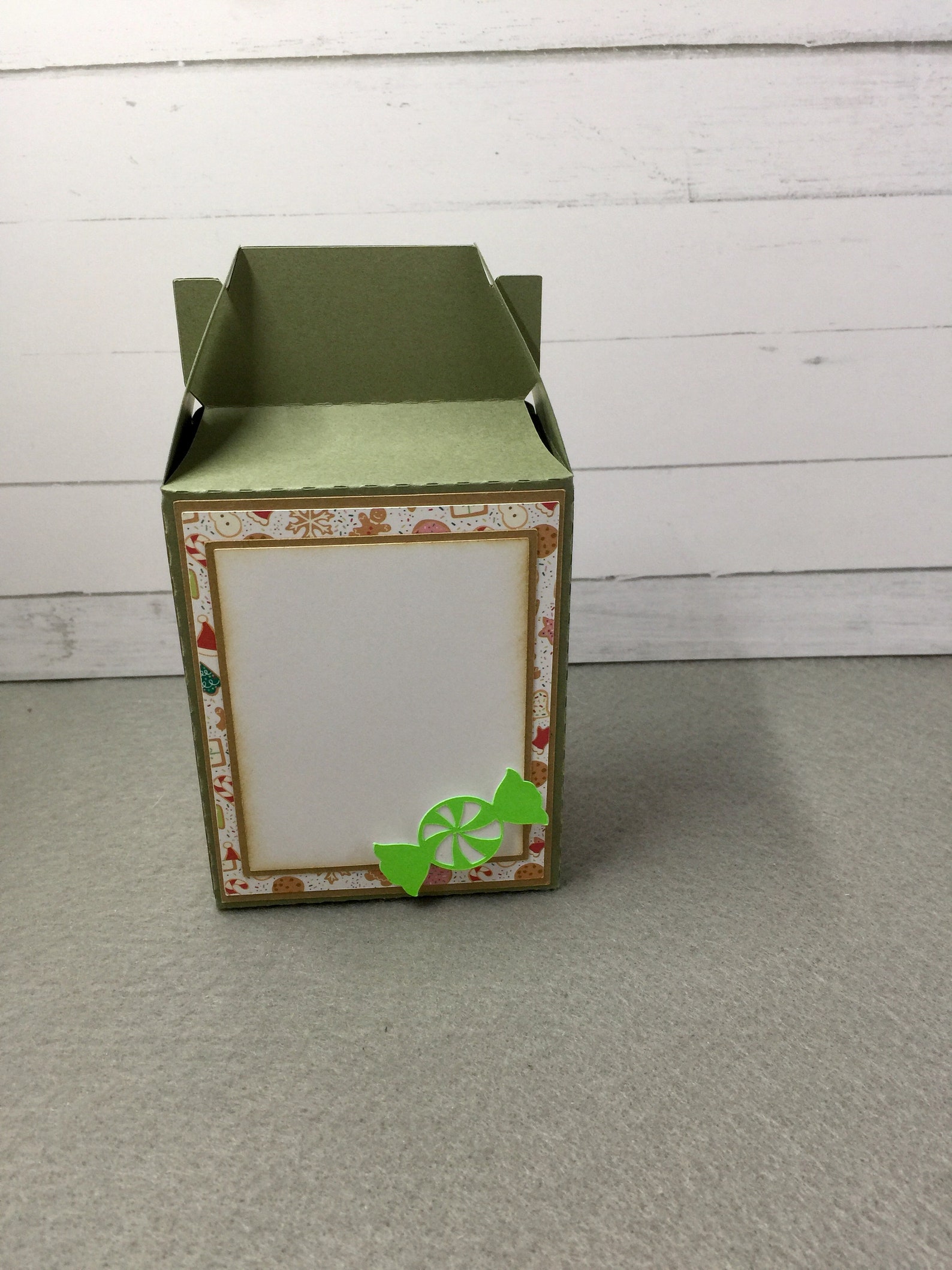 Decorated Die Cut Gable Gift Box Gingerbread Choice of Boy or - Etsy