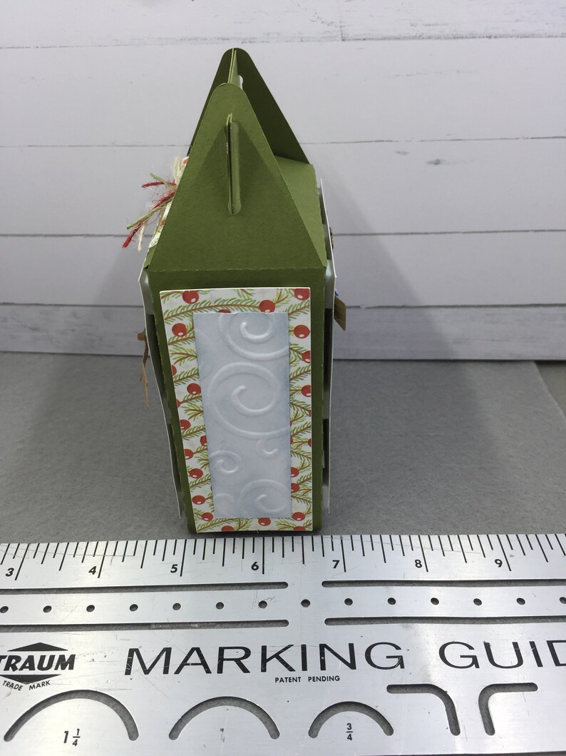 Decorated Die Cut Gable Gift Box Hanging Santa With Bird and - Etsy