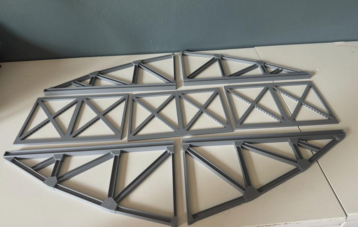 O Scale 80’ Single Bridge Kit Supports up to 4" Wide Track - Etsy