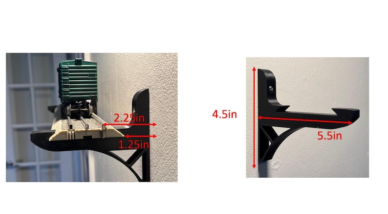 O Scale Wall Mount Bracket - Single Bracket (fastrack Compatible) - Etsy