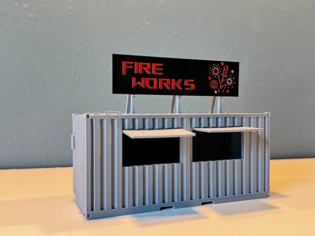 O Scale - Fireworks Stand / 4th of July Road Container Stand (matte ...