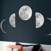 Moon Phases Wall Sticker Moon Wall Sticker Peel and Stick | Etsy