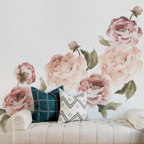 Floral Wall Decals - Etsy