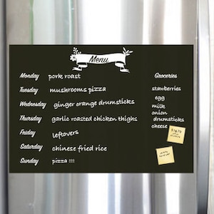 Meal Planner Chalkboard Decal, Meal Plan Decal, Menu Decal, Vinyl Wall ...